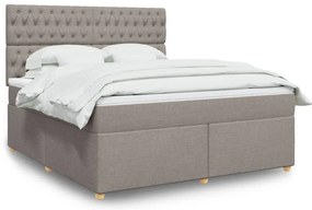Box spring postel s matrací taupe 180x200 cm textil 3293670