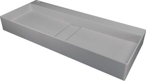 Deante Blur, granitové umyvadlo na desku 800x400x120 mm, šedá metalíza, DEA-CQB_SU8S