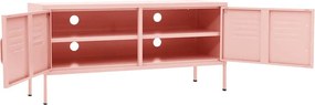 TV skříňka růžová 105 x 35 x 50 cm ocel 336229