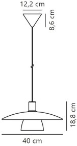 Nordlux - Lustr na lanku VERONA 1xE27/40W/230V