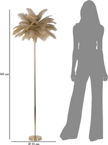 Stojací lampa ve zlaté barvě (výška 160 cm) Palm – Mauro Ferretti