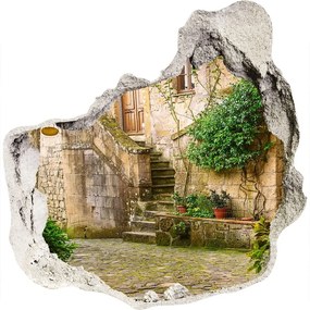 Wallmuralia Fototapeta díra na zeď Italské uličky 75x75 cm