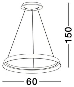 LED stmívatelné černé designové svítidlo Ormi