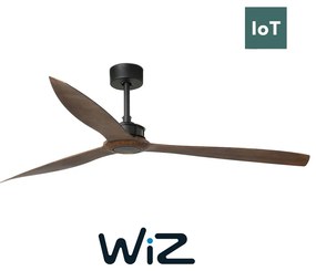 FARO JUST FAN 33430W 70“ černá/tmavé dřevo Reverzní stropní ventilátor WiZ