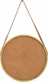Nástěnné zrcadlo s popruhem 50 cm zlaté 320365
