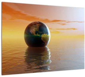 Skleněný obraz - Zeměkoule (70x50 cm)