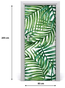 Samolepící fototapeta na dveře listy palmy 85x205 cm