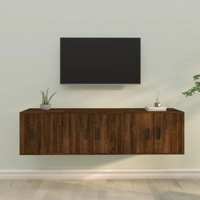 3dílný set TV skříněk hnědý dub kompozitní dřevo