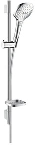 Hansgrohe Raindance Select E, sprchová souprava 120 3jet EcoSmart 9 l/min. se sprchovou tyčí 65 cm, bílá/chromová, HAN-26622400