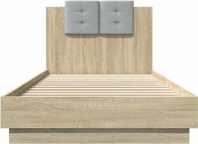 Rám postele s čelem dub sonoma 90 x 200 cm kompozitní dřevo 3209942