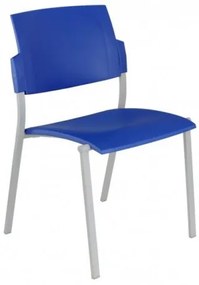 Alba Konferenční židle SQUARE plastová bez područek Barva plastu Alba tmavě modrá Barva kostry šedá kostra (metallic)