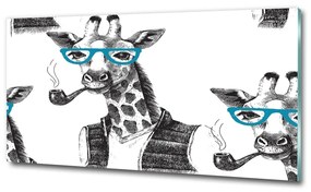 Wallmuralia Foto-obraz skleněný horizontální Žirava v brýlích 100x50