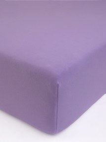 MK Lůžkoviny Jersey prostěradlo s elastanem Deluxe 220 × 200 cm – levandulové