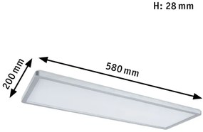 Paulmann 71020 Atria Shine, matně chromové stropní svítidlo s korónou RGBW, 20W LED 4000K, 58x20cm, dálkové ovládání