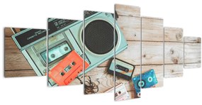 Obraz - Retro rádio (210x100 cm)