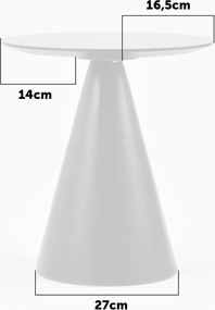 Odkládací stolek Florence 40 cm z masivu bílý