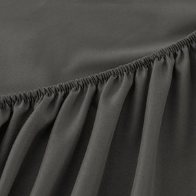 Prostěradlo z mikrovlákna MICROVELLE tmavě šedé 90x200 cm
