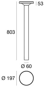 Linea Light 8669 MyWhite_Bond, černý venkovní sloupek, 12W LED 3000K, výška 80cm, IP65