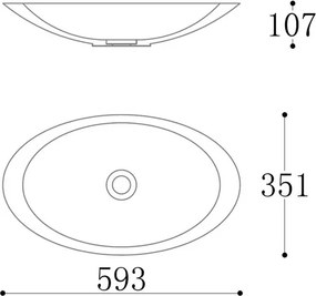 design černé umyvadlo COLOSUM G802 ANTHRAZIT MATT - 60cm