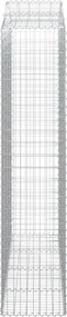 Klenuté gabionové koše 4 ks 200x50x220/240cm pozinkované železo 3145768