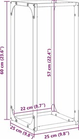 vidaXL Stojan na palivové dřevo Ocel válcovaná za studena [864261] Barva: Bílá