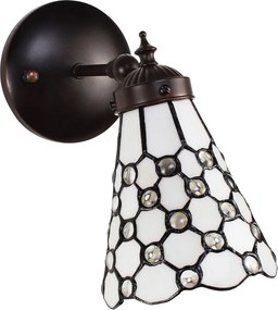 Nástěnná Tiffany lampa kamínky TransparentEye - 17*12*23 cm E14/max 1*40W