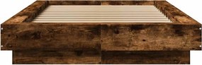 Rám postele kouřový dub 100 x 200 cm kompozitní dřevo 3281207