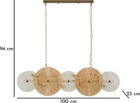 Designové závěsné svítidlo Adeline 100 cm zlaté