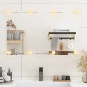 Nástěnné zrcadlo s LED osvětlením 50 x 80 cm sklo obdélníkové 3189156