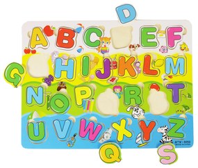 Dřevěná vkládačka abeceda