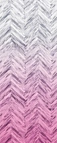 Komar Vliesová fototapeta Herringbone Pink 100 x 250 cm