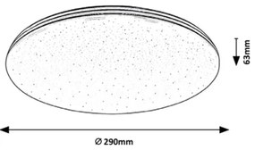 Rabalux - LED Koupelnové stropní svítidlo LED/20W/230V IP44
