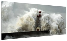 Obraz vodní bouře (100x40 cm)