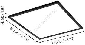 Eglo Eglo 900052 - LED Stmívatelné stropní svítidlo SALOBRENA-Z LED/33W/230V černá EG900052