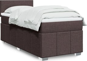 Box spring postel s matrací tmavě hnědá 90x200 cm textil 3286947