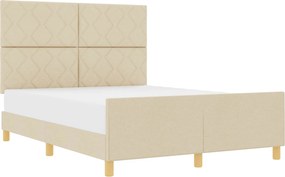 Rám postele s čelo Krémová 160 x 200 cm textil 3344821