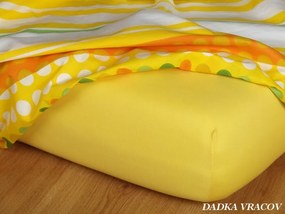 Dadka Jersey prostěradlo tmavě žlutá B  Jersey prostěradlo tmavě žlutá 220x220x20 cm