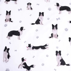 Jerry Fabrics Povlečení fototisk Border Kolie 140x200, 70x90 cm