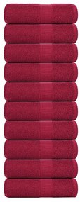 Ručníky pro hosty FROGN 10 ks bordó 30x50 cm 360 g/m² 136733
