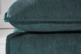 Designová taburetka Eden 100 cm petrol zelená / samet
