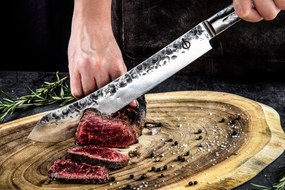 Ručně vyráběné nože z oceli Forged | Sun System Řeznický nůž Intense