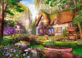Trefl - Puzzle - Premium Plus Tea Time: Dřevěná chata / 1000 dílků / 6