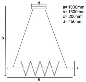 LED Stmívatelný lustr na lanku LED/70W/230V 3000-6500K + dálkové ovládání