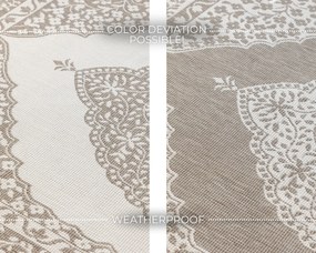 ELLE Decoration, Kusový koberec Gemini 106026 Linen z kolekce Elle – na ven i na doma, 80x150, béžová, chodba / předsíň