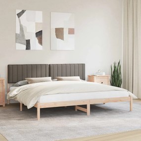 Rám postele s čalouněným čelem Taupe 200 x 200 cm 3405575