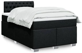 Box spring postel s matrací černá 120x190 cm textil 3285836