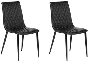 Dvě černé jídelní židle MÓNTANA Beliani