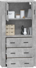 Skříň highboard betonově šedá kompozitní dřevo 3185387