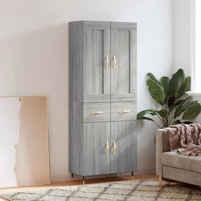 vidaXL Skříň highboard 69,5 x 34 x 180 cm kompozitní dřevo [3199863] Barva: šedá sonoma