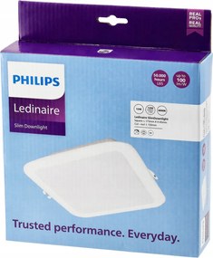 LED panel zapuštěný čtvercový Philips 12W 1200lm 4000K - bílá